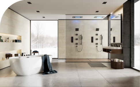 Square Rain Shower Head with Handheld | cUPC Certified | CRANACH